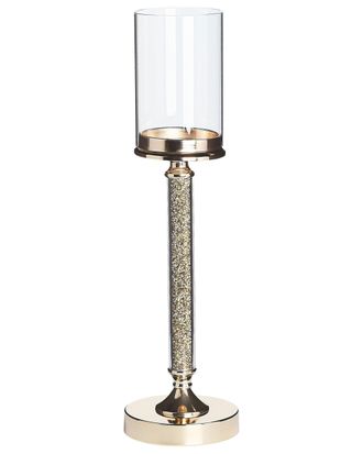 Beliani Klassischer Kerzenst&auml;nder f&uuml;r besonderes Flair Dekoartikel Gold Abbeville