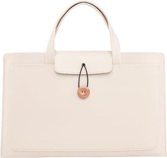 Generic Sac à main pour femme en cuir synthétique avec sac de rangement et serrure pour ordinateur portable, business, quotidien, Blanc S