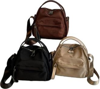 Generic Veluna Femmes Casual Sac Bandoulière Sac Bandoulière Solide Mode Fermeture Éclair Léger Grande Capacité pour Voyage Voyage, 3 pièces - A, 8.66*10.24*5