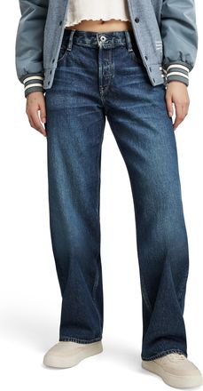 G-Star Damen Judee Low Waist Loose Jeans Blau (Worn in Himalayan Blue D22889-D317-G122) 30W / 34L