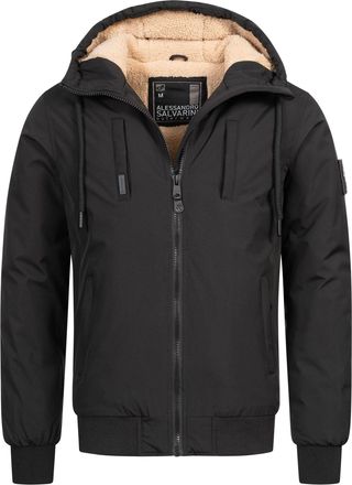 Alessandro Salvarini Herren Winterjacke AS-431 - Warm, Mit Teddyfellfutter & Kapuze