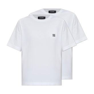 Dsquared2 Femme, Tops, Blanc, Taille: 42 FR Lot de 2 T-shirts