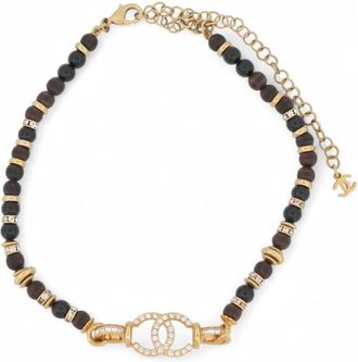 Chanel Halskette - NEUE CHANEL CC LOGO CHOKER-HALSKETTE MIT STRASS UN - Gr. unisize - in Gold - f&uuml;r Damen