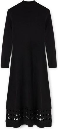 Motivi Femme, Robes, Noir, Taille: 36 FR Robe Tricot&eacute;e avec D&eacute;coupe