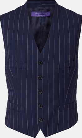 Ralph Lauren Collection Gilet de costume rayé en laine