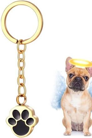 Generic Porte-cl&eacute;s souvenir en forme de chien - D&eacute;coration de maison en acier inoxydable | Souvenir pour cendres danimaux domestiques, pour le travail, le bur