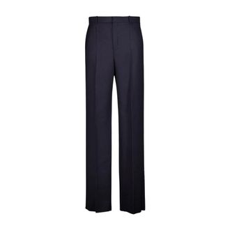 Saint Laurent High-Rise Tailored Wool Pants - - Trousers - Herren - Blau - M