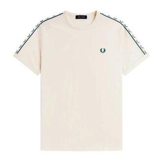 Fred Perry T-shirt Ringer - Homme - Tops - Blanc - Taille: L