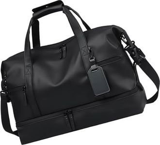 Generic 50 x 20 x 34 cm Sac de week-end pour homme, gym, bagage à main, poche à chaussures, plusieurs poches