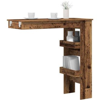 vidaXL Wand-Bartisch Altholz-Optik 102x45x103,5 cm Holzwerkstoff Vidaxl