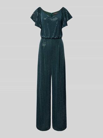 Vera Mont Schimmernder Jumpsuit mit V-Ausschnitt