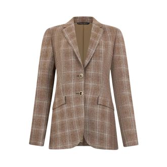 Brooks Brothers Kariertes Sakko aus Schurwolle - - Jackets - Damen - Braun - XS