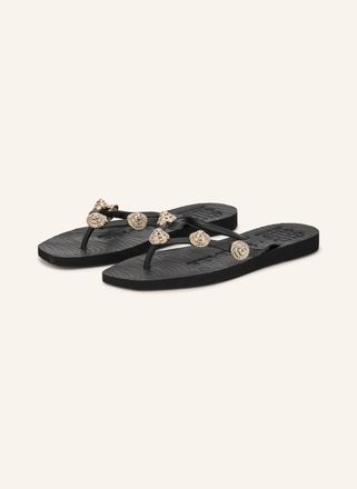 Sleepers Sleepers Flip-Flops Tapered Mit Schmucksteinen schwarz