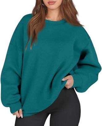 Generic Sweat Femme sans Capuche Épais-Aisse Souple Sweaters Molletonné Oversize Sweatshirts Sport Confortable Sportswear Léger-Ère Slim Fit Streetwear Classi