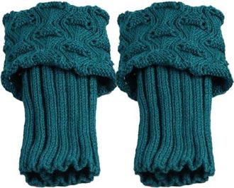 Generic Manchettes en feutre pour femmes pour lhiver des ann&eacute;es 80, tricot c&ocirc;tel&eacute; chauffe-jambes chauds, chaussettes longues pour bottes dhiver chauffe-pieds 