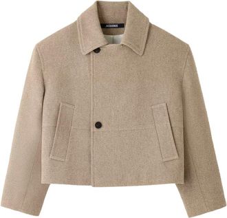 Jacquemus Homme, Vestes, Brun, Taille: L Carré Peacoat