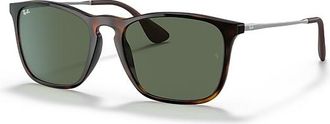 Ray-Ban Chris Sonnenbrillen Hellhavana Fassung Grün Glas 54-18