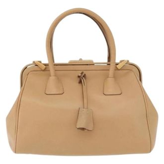 Prada Pre-owned Madras cerniera doctor bag - Femme - Pre-owned - Beige - Taille: ONE Size