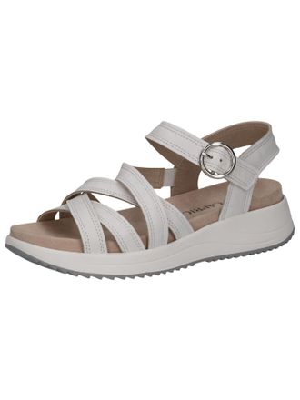 Caprice Caprice Damen 9-28712-44 Flache Sandale, Platin Metal, 42 EU Weit