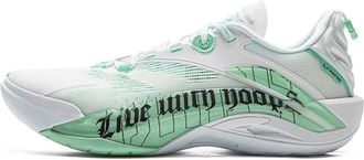 Li-Ning Basketballschuhe f&uuml;r Herren Sind Leichte Profisportschuhe BAD5 Sniper I SUPER Series Wei&szlig; Gr&uuml;n EU 43