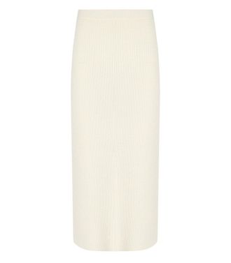 Twin-Set JUPE MIDI EN MAILLE BLANCHE TWINSET