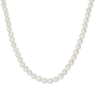 Valero Pearls Halskette - Sterling Silber Perlen-Kette S&uuml;&szlig;wasser-Zuchtperle - Gr. unisize - in Wei&szlig; - f&uuml;r Damen