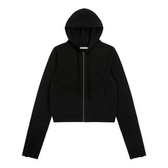Entire studios Leichter Cropped Zip-Up Hoodie - - Sweatshirts & Hoodies - Damen - Schwarzk - L