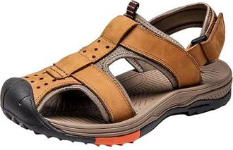 Generic Sandales de trekking pour homme - Bout fermé - Chaussures de randonnée - Sangle de talon réglable - Chaussures de randonnée - En cuir synthétique - Sa