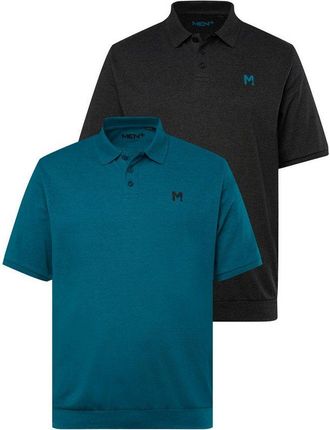 Men Plus Poloshirt Men+ Poloshirts 2er-Pack Bauchfit Basic Piqué