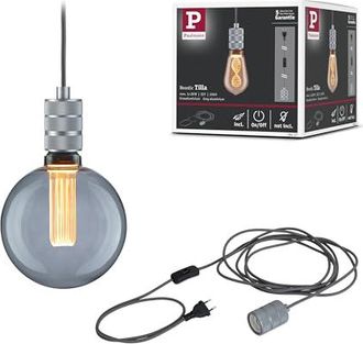 Paulmann 78437 Pendelleuchte Neordic Pendelleuchte Tilla inkl. Stecker ohne Leuchtmittel max. 20 Watt H&auml;ngeleuchte Alu Metall E27