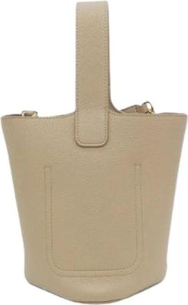 Loewe Pre-owned Pebble Bucket Mini Calf Shoulder Bag - - Pre-owned - Damen - Beige - ONE SIZE