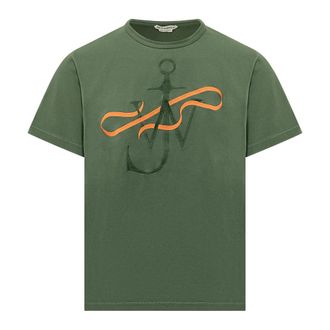 J.W.Anderson Ribbon Anchor T-Shirt - - Tops - Herren - Gr&uuml;n - M