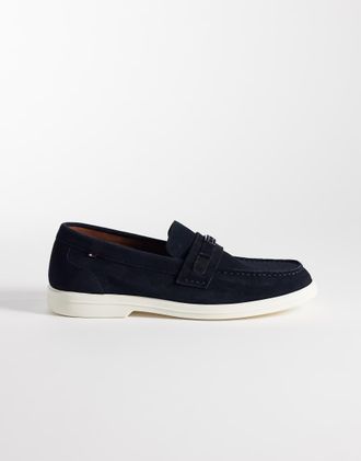 Tommy Hilfiger Loafer aus Wildleder in Marineblau-Navy