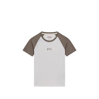Guess Tee-shirt droit col rond en coton m&eacute;lang&eacute;
