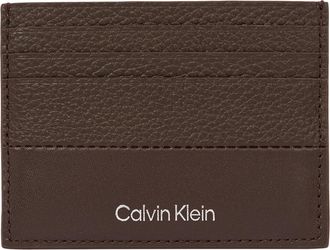 Calvin Klein Herren Kartenetui Subtle Mix Cardholder Kartenhalter, Braun (Java Brown Pebble and Smooth), Einheitsgröße