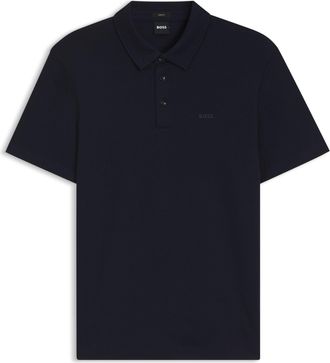 BOSS Herren Palosh 30 Slim-Fit Poloshirt aus Interlock-Baumwolle Dunkelblau XXXL
