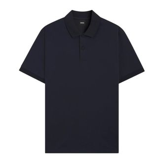 HUGO BOSS Homme, Tops, Bleu, Taille: M Polo &agrave; plastron monogramm&eacute;