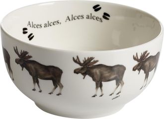 N&auml;&auml;sgr&auml;nsg&aring;rden 691003 - M&uuml;slischale, Elch, Porzellan, 13cm x 6,5cm, 450ml