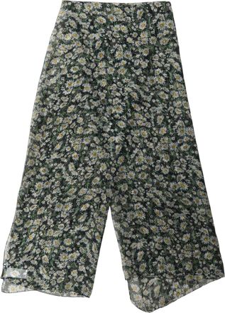Dolce & Gabbana Daisy Silk Chiffon Scarf - Black
