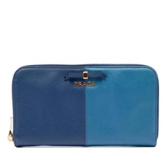 Prada Portefeuille Long Pre-owned - Femme - Pre-owned - Bleu - Taille: ONE Size