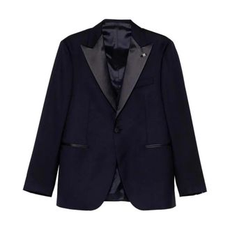 Tagliatore Einknopf-Sakko mit Schalkragen - - Jackets - Herren - Blau - M