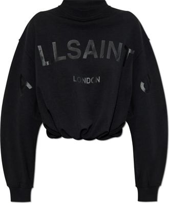 AllSaints Femme, Sweatshirts et sweats &agrave; capuche, Noir, Taille: 42 FR Biggy SweaT-shirt