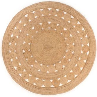 vidaXL Vidaxl - Tapis Design tress&eacute; Jute 240 cm Rond