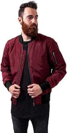 Urban Classics Homme Veste Bomber Bicolore Contrast&eacute;e Blouson, Burgundy/Black, M EU