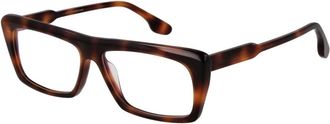 Victoria Beckham Femme, Accessoires, Brun, Taille: ONE Size Rectangle Optical Frame