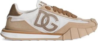 Dolce & Gabbana Femme, Chaussures, Multicolore, Taille: 37 EU Rhinestone Logo Baskets