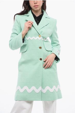 Patou Tweed Embroidered Coat Größe 42