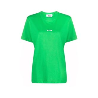 Msgm Gr&uuml;nes Damen T-Shirt 3641Mdm500 - - Tops - Damen - Gr&uuml;n - M