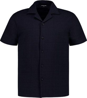 Strellson Herren Kurzarmhemd blau Jersey