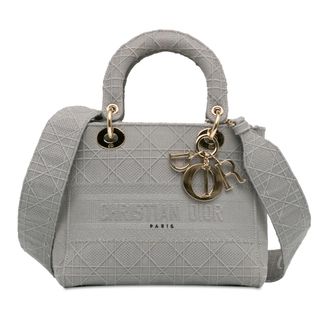 Dior Grey Medium Cannage Lady D-Lite
